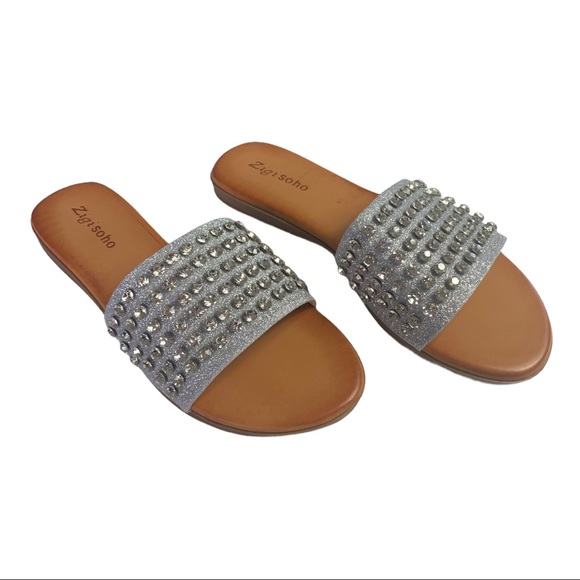 Zigi Soho | Shoes | Zigi Soho Emmila Glitter Studded Slide Sandals ...